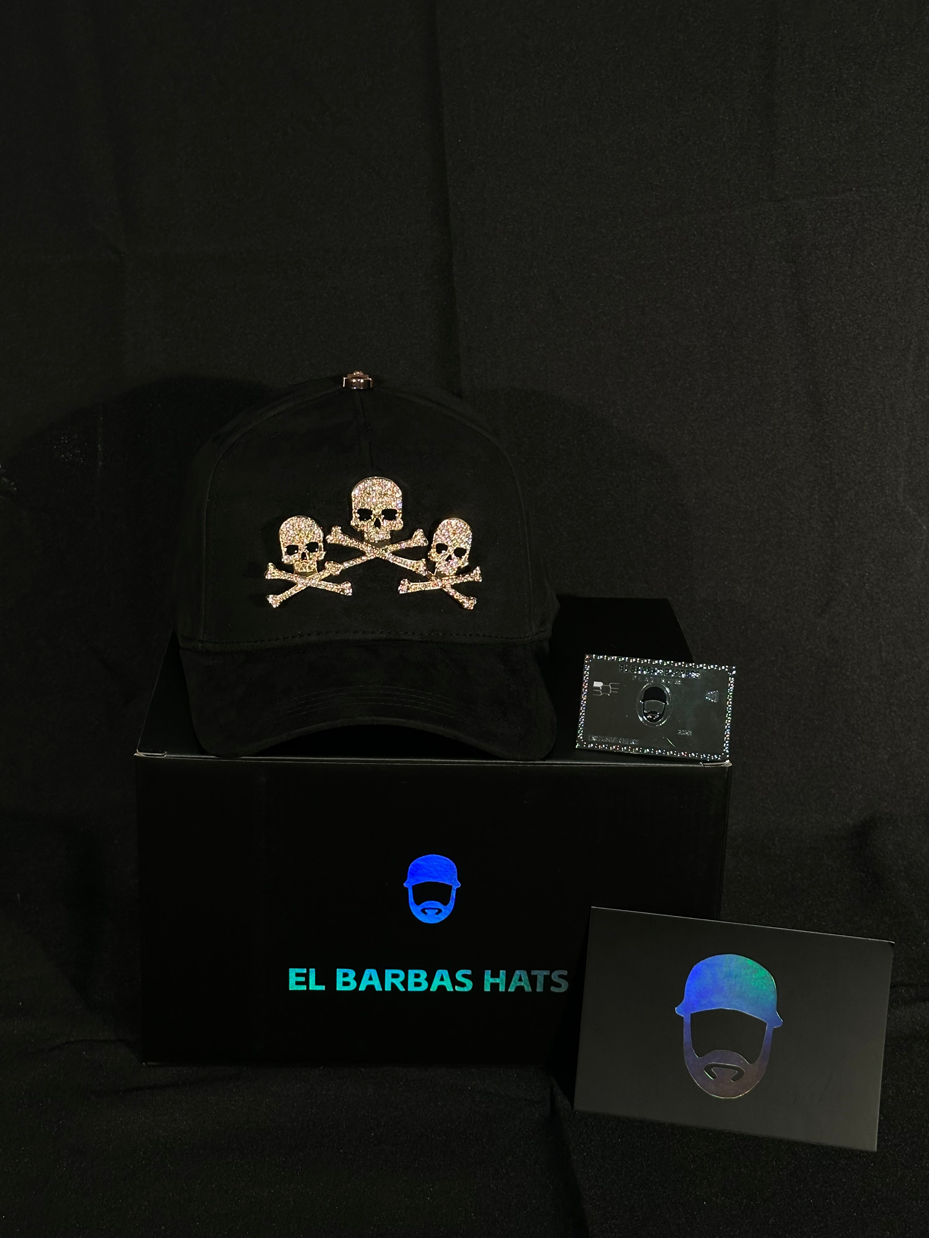 BARBAS HATS - SKULLS ROSE GOLD – padrinodrops